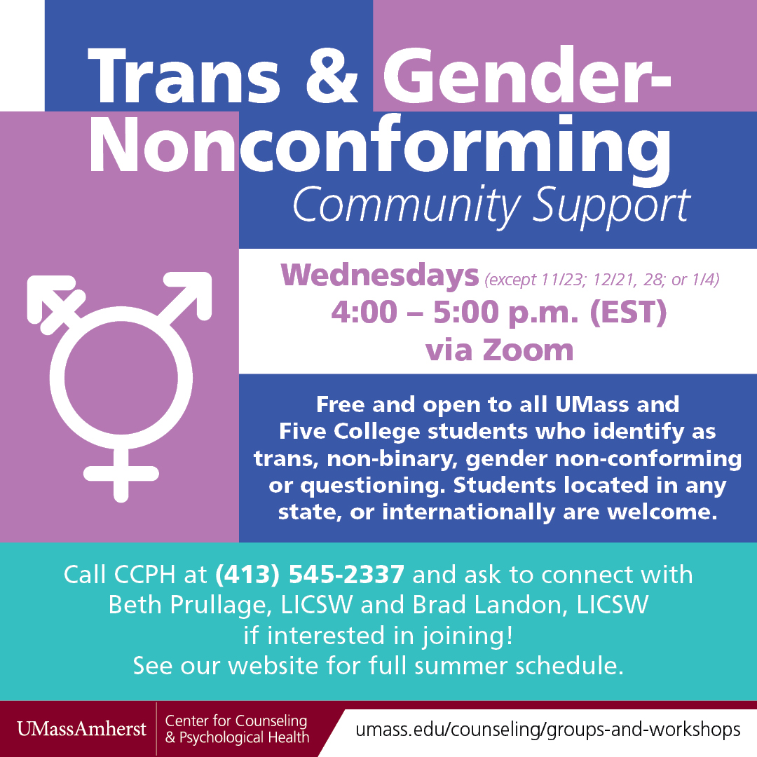 Trans and Gender Nonconforming Community Support : UMass Amherst